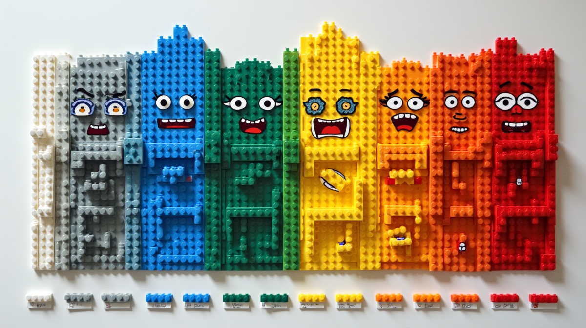 All Emotion Charts with LEGO Guides – Table Top Bricks